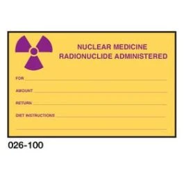 Biodex 026-100 Label, Radionuclide Administered, 200/Rl - CME Corp