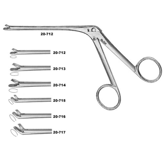 Miltex 20-717 Blakesley Thru-Cutting Forceps, Up-Angled 45D Jaws 3mm ...