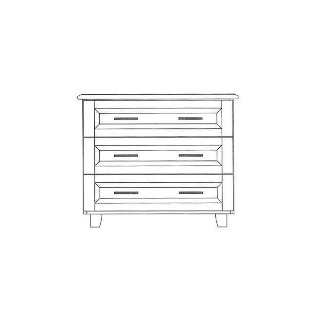 Novum Medical Products, Inc LEX-3DC Lexington Series Wood Finish Chest, 3 Drawers - CME Corp