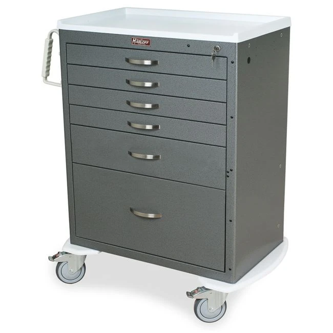 Harloff Tall Medical Cart with Key Lock - CME Corp